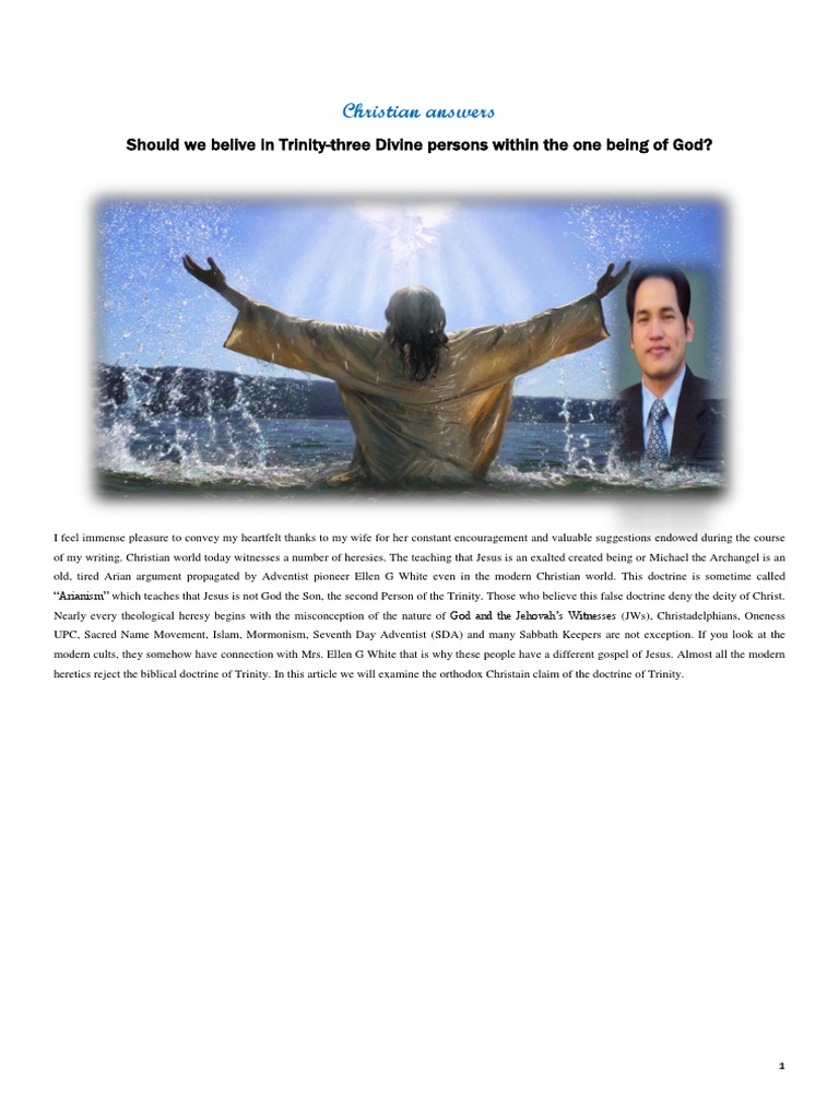 God Is Triune by CH Jamkhokai Mate | PDF | Trinity | Nontrinitarianism