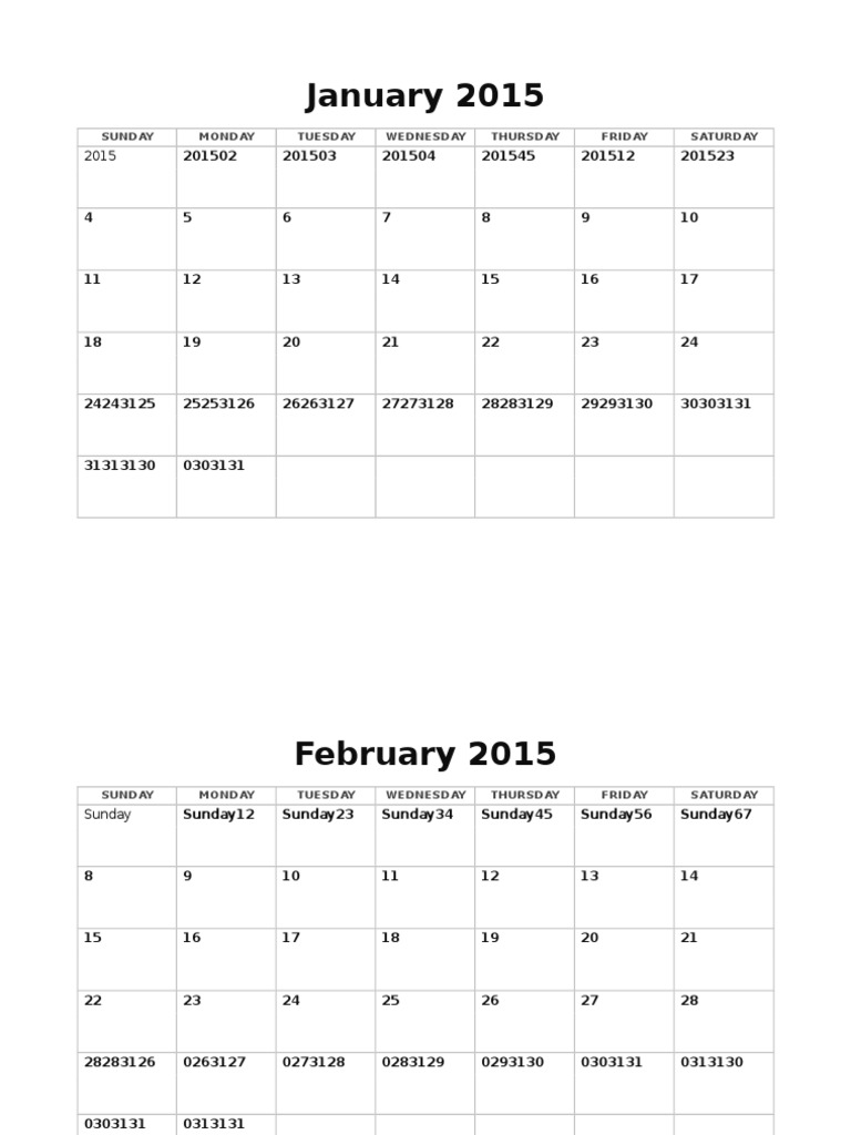 Kalender 2015 | PDF