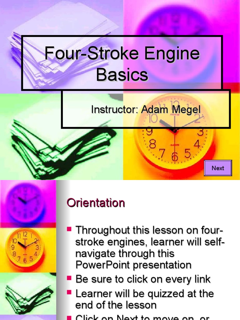 Four-Stroke Engine Basics | PDF | Internal Combustion Engine | Cylinder ...
