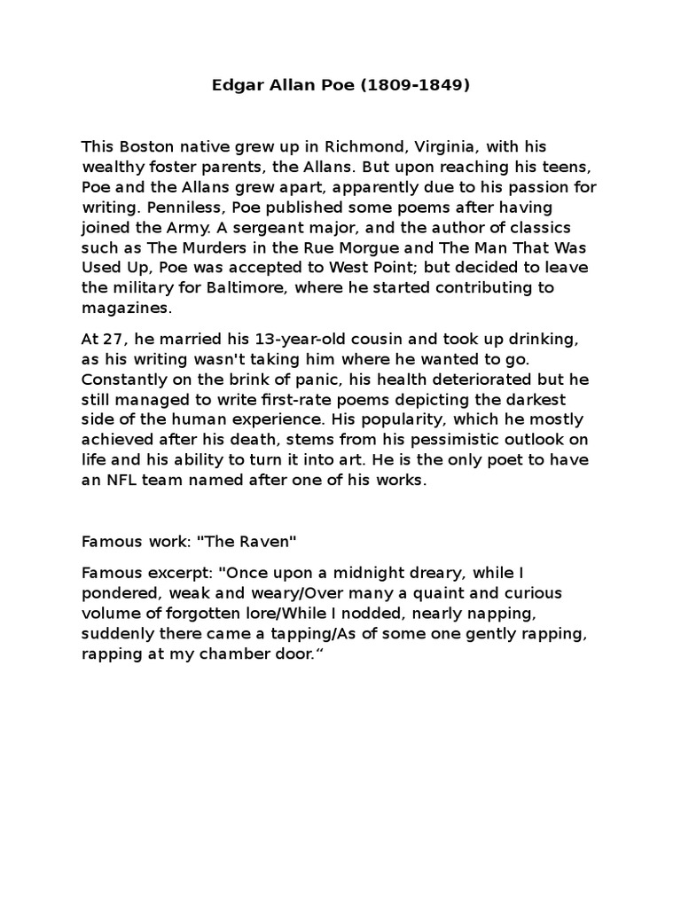 Edgar Allan Poe | PDF