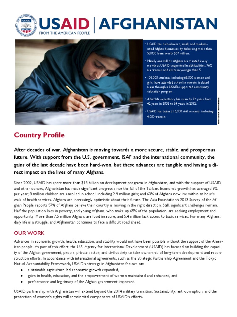 Afghanistan Country Profile (English) | PDF | United States Agency For ...