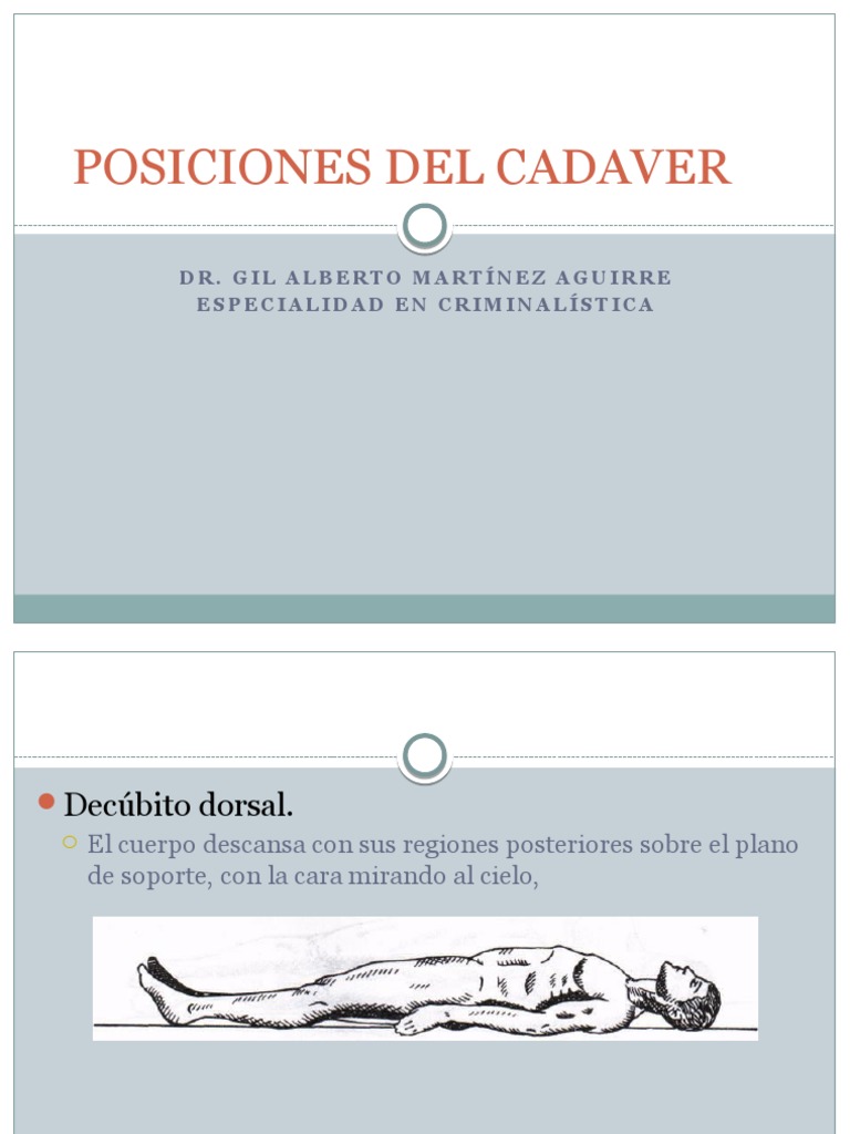 Posiciones de Cadaveres | PDF | Salud y bienestar