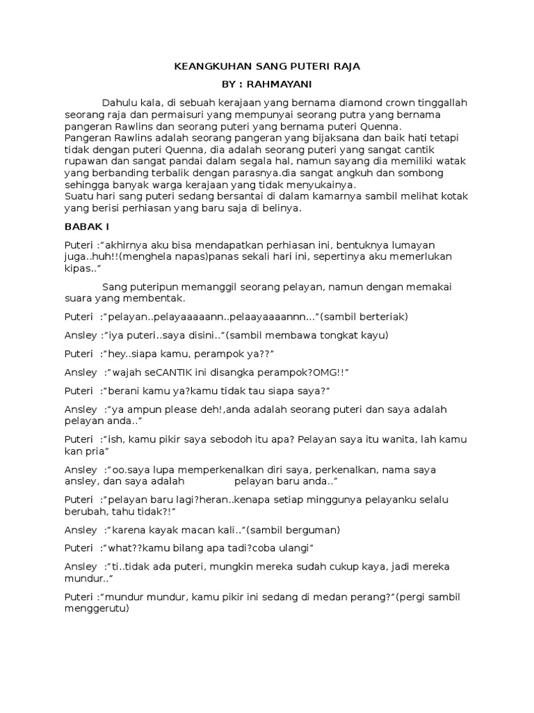 Keangkuhan Sang Puteri Raja | PDF