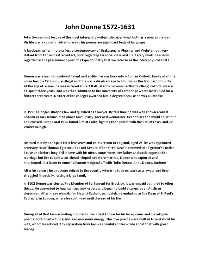 John Donne | PDF | Poetry