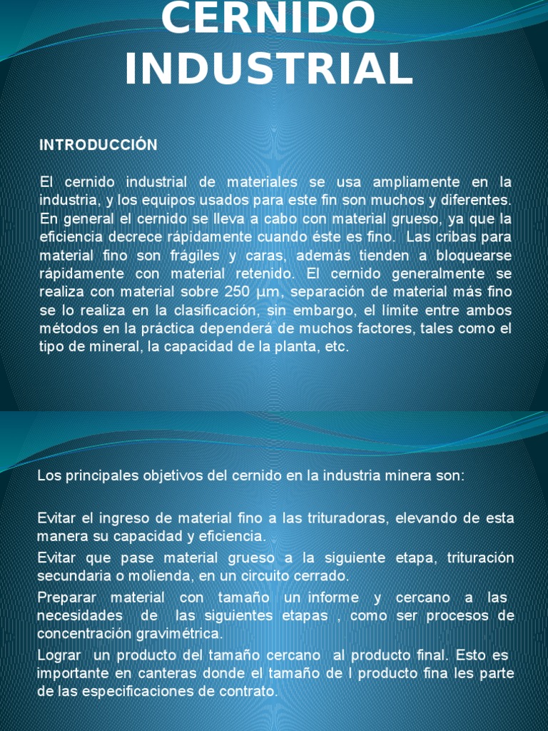 Cernido Industrial | PDF | Minería | Acero