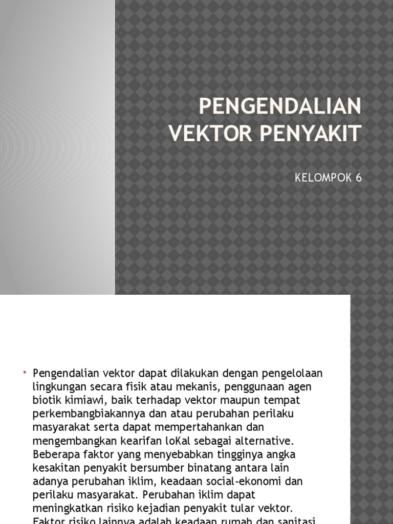 Pengendalian Vektor Penyakit | PDF