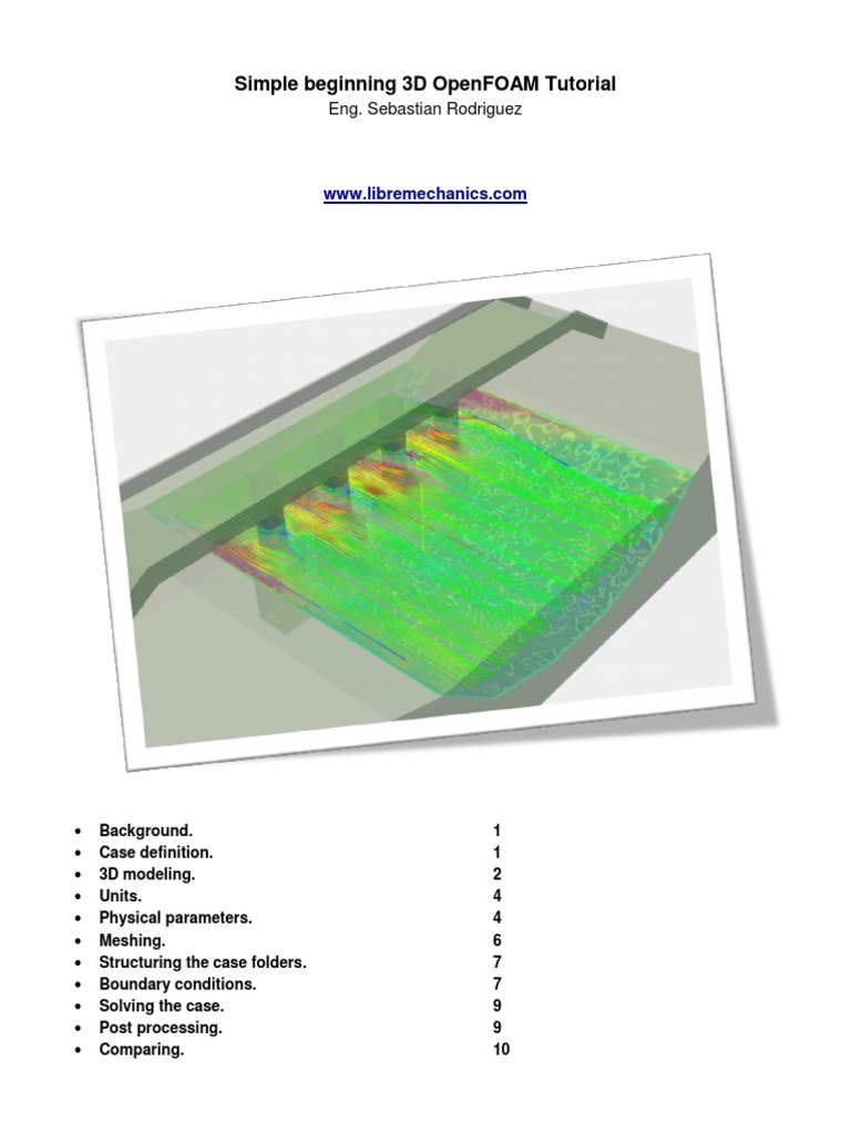 Simple Beginning 3d Openfoam Tutorial Pdf Pdf