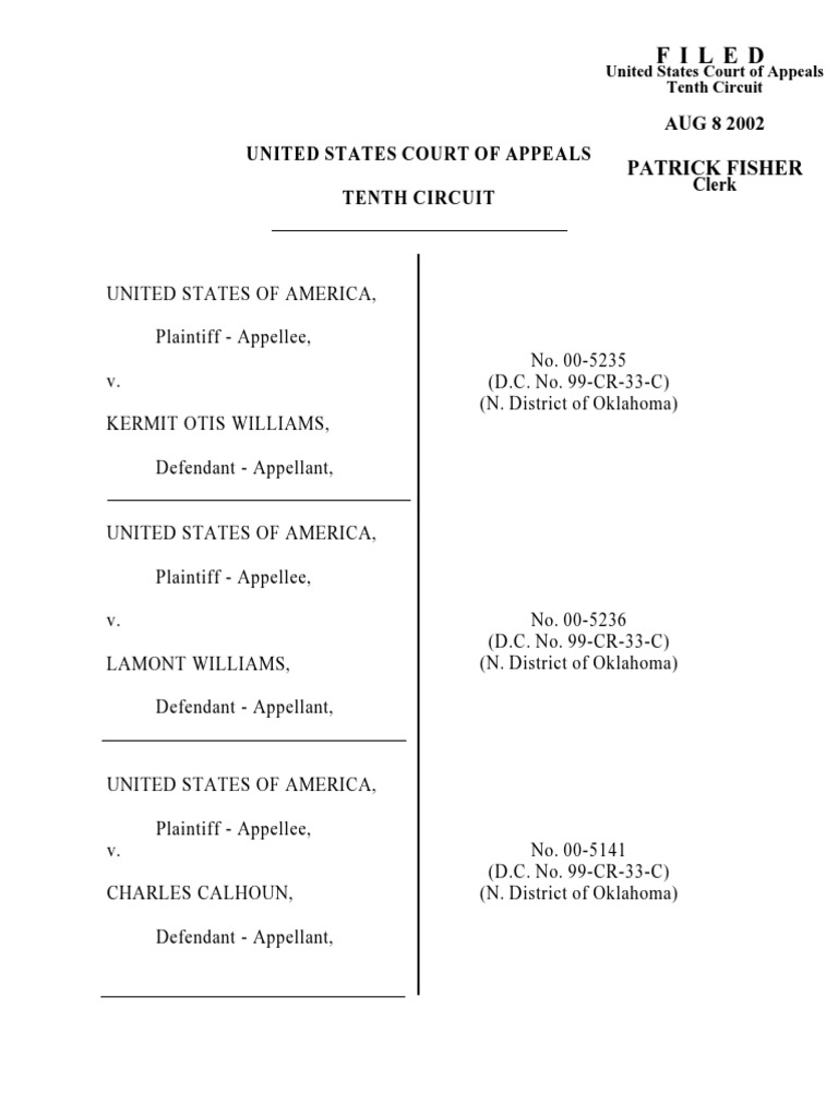 United States v. Williams (Kermit), 10th Cir. (2002) | PDF | United ...
