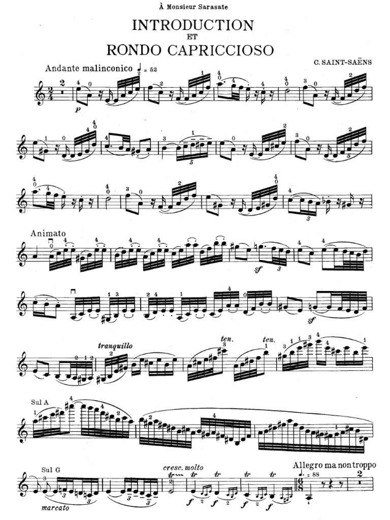Saint Saens Introduction and Rondo Capriccioso Violin PDF | PDF Saint Saens Introduction and Rondo Capriccioso Violin PDF | PDF