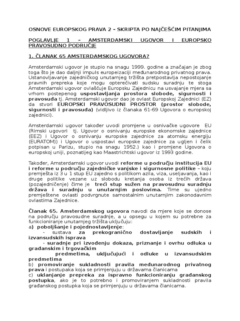 Osnove Europskog Prava 2-2 | PDF