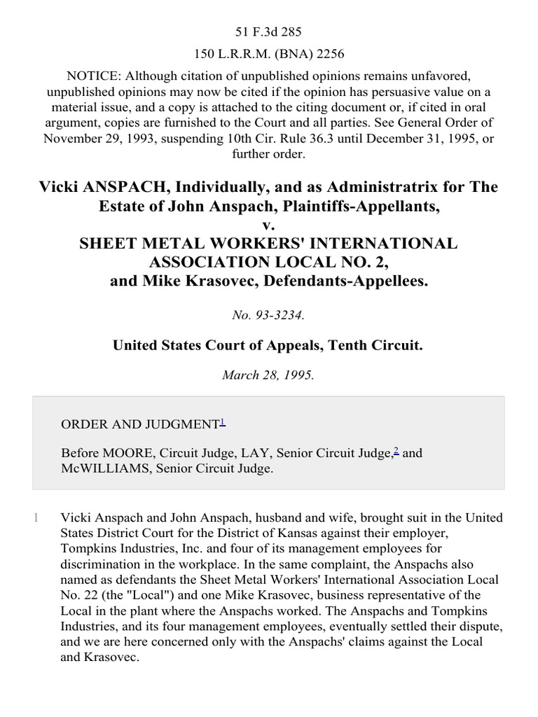 United States Court of Appeals, Tenth Circuit | PDF | Summary Judgment ...