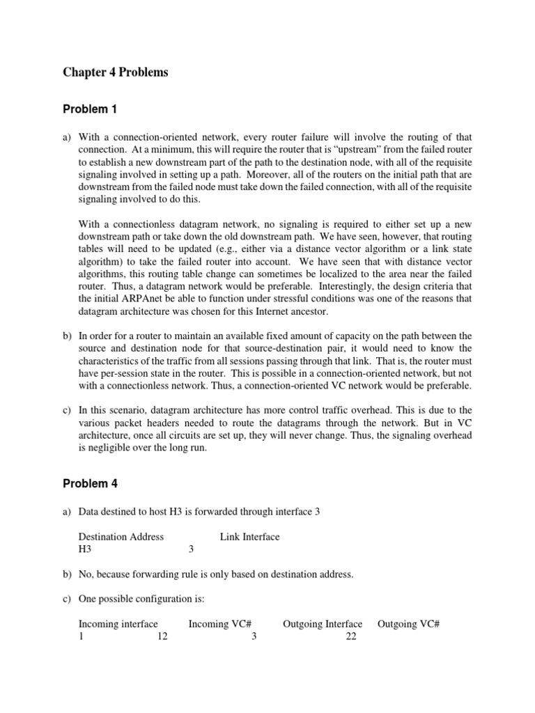 CH 4 Practice Solution | PDF | Router (Computing) | Routing
