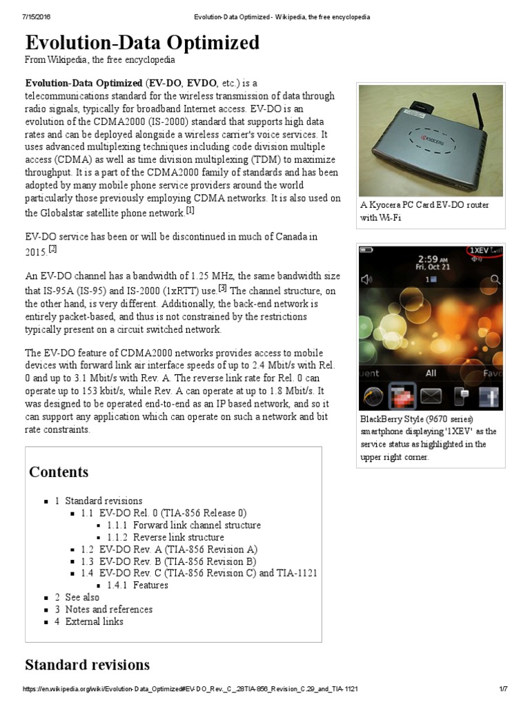 Evolution Data Optimized | PDF | Media Technology | Internet Protocols