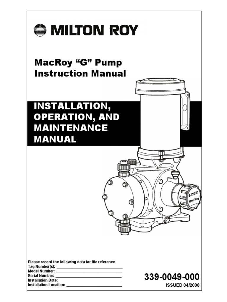 MacRoy G PDF | PDF | Pump | Valve