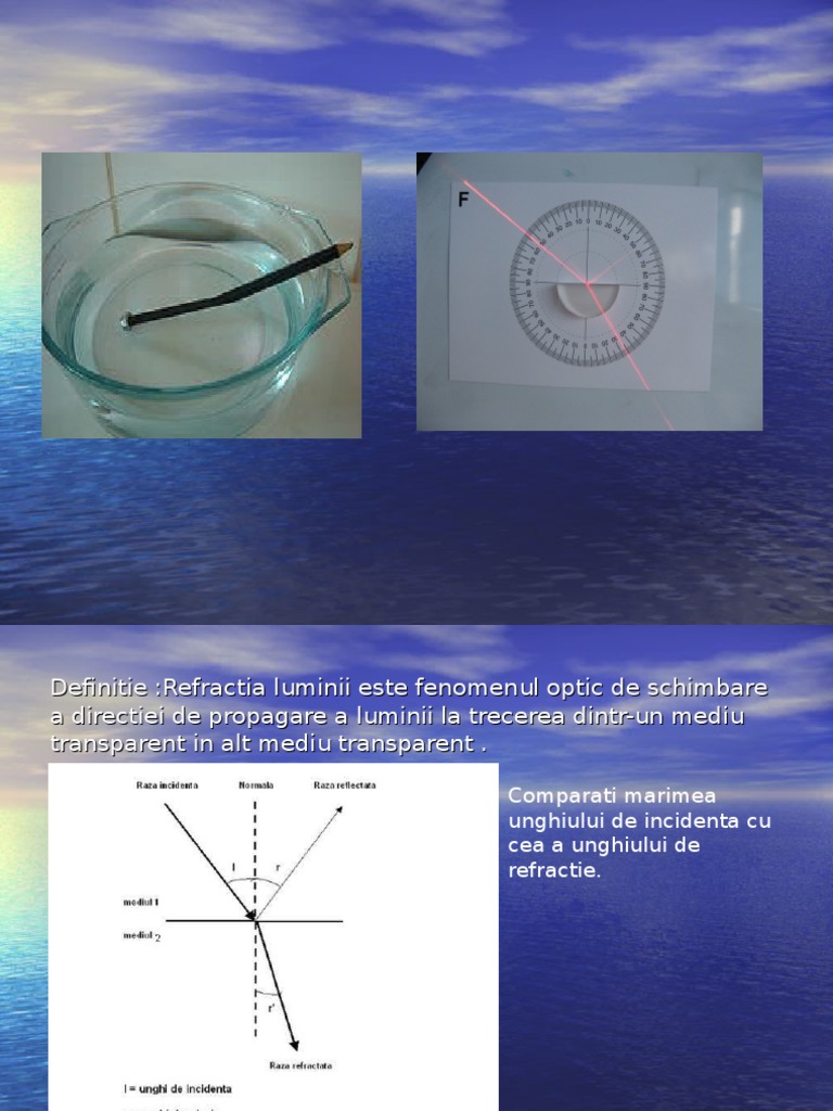 Reflexia Si Refractia Luminii | PDF