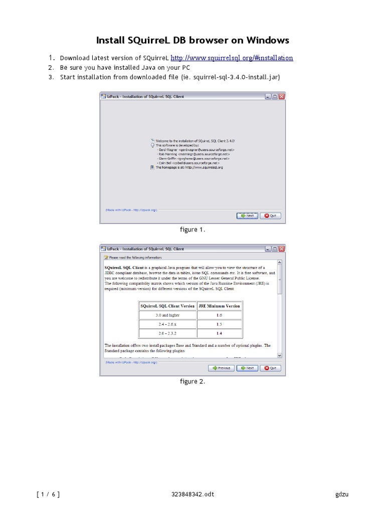 Install SQuirreL On Win 121119 01 | PDF