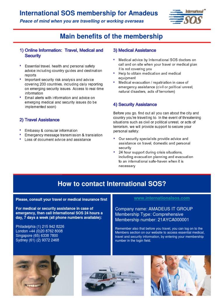 International SOS Membership For Amadeus | PDF | Prevention | Public Safety