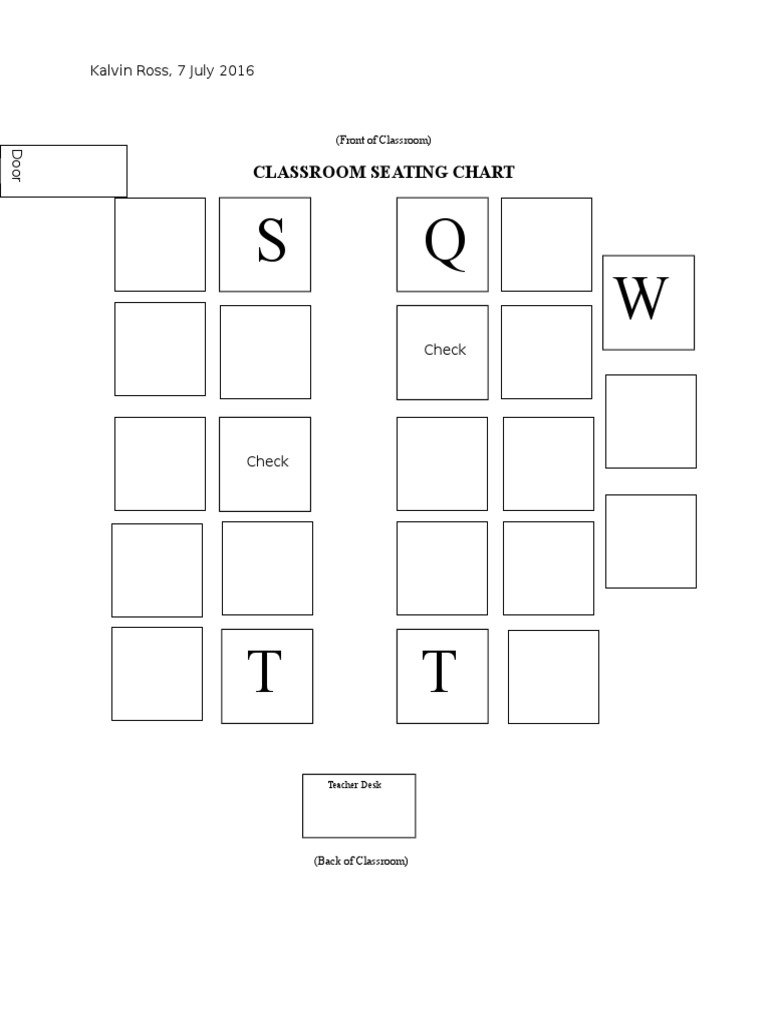 Classroom Seating Chart | PDF