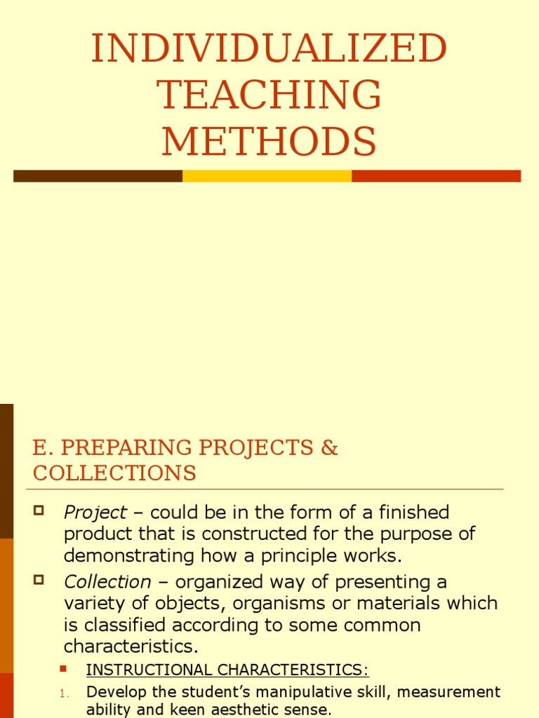 Individualized Teaching Methods | PDF | Critical Thinking | Experience