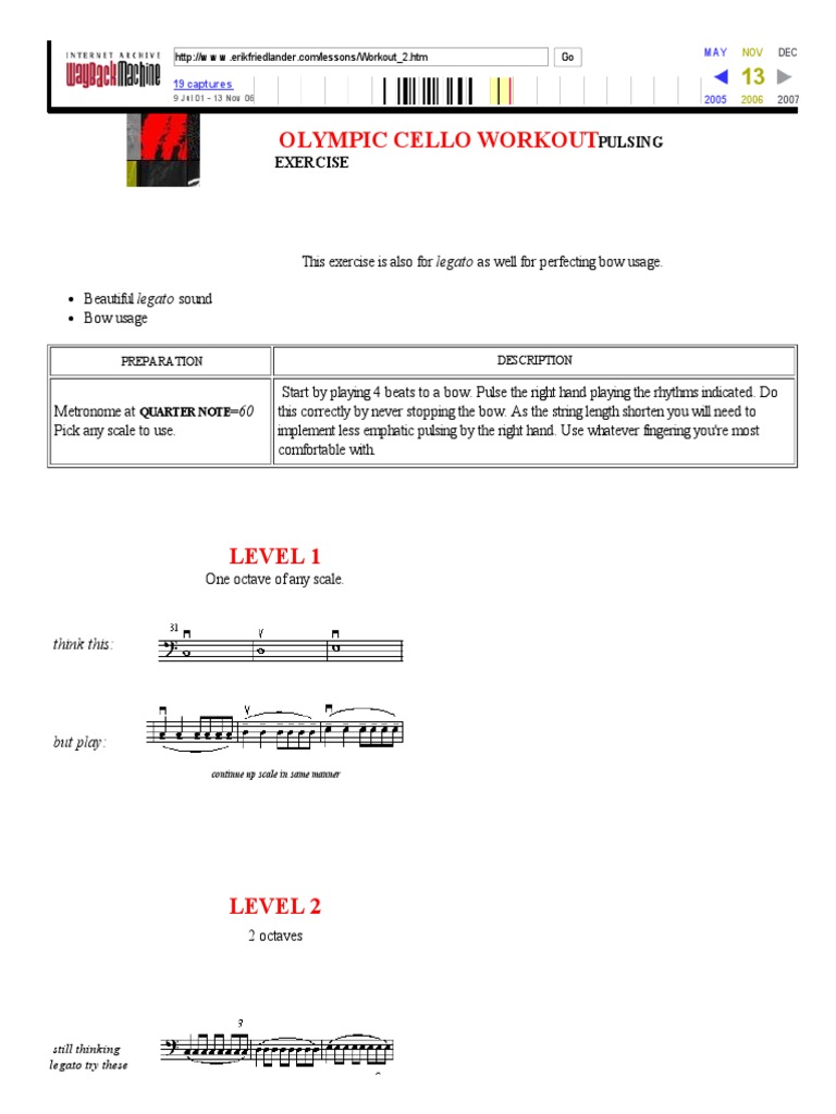 Cello Bowing and Legato Exercise | PDF | Language Arts & Discipline ...
