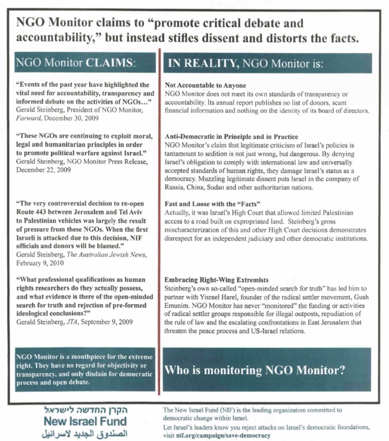 Ad JPost May24-10 Page 2 (Who Is Moniitoring NGO Monitor) | PDF ...