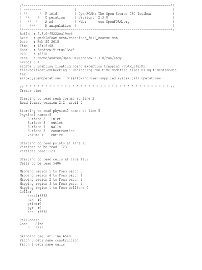 OpenFOAM mesh conversion | PDF | Areas Of Computer Science | Computing