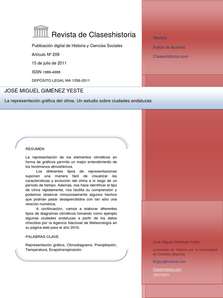 Representación Gráfica Del Clima PDF | Descargar gratis PDF | Clima ...