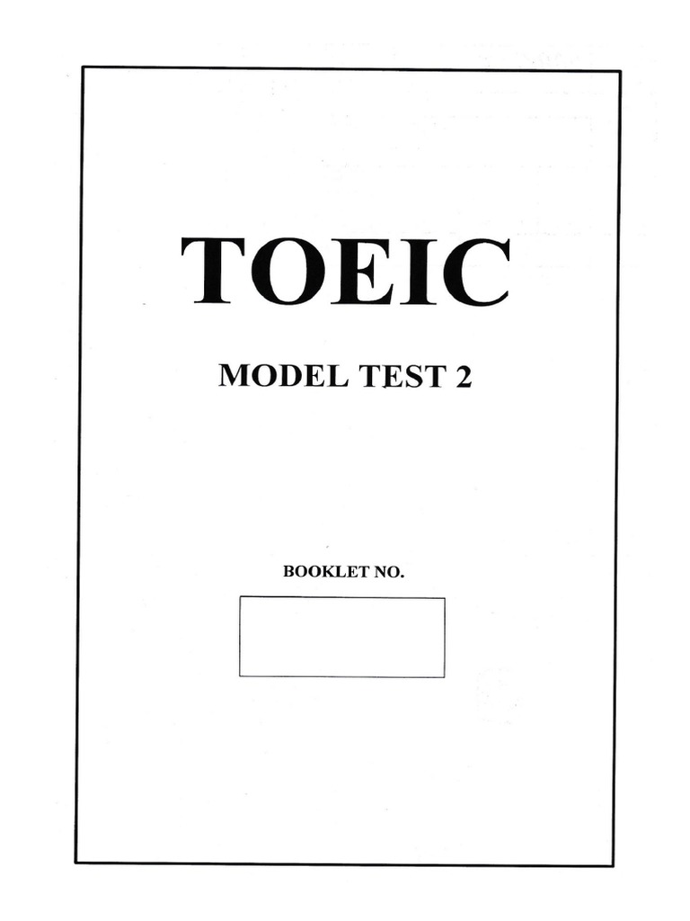 TOEIC Model Test 2 PDF | PDF