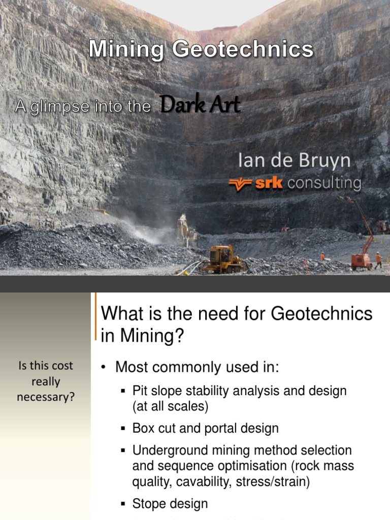 Mining Geotechnics - A Glimpse Into Dark | PDF | Geotechnical ...