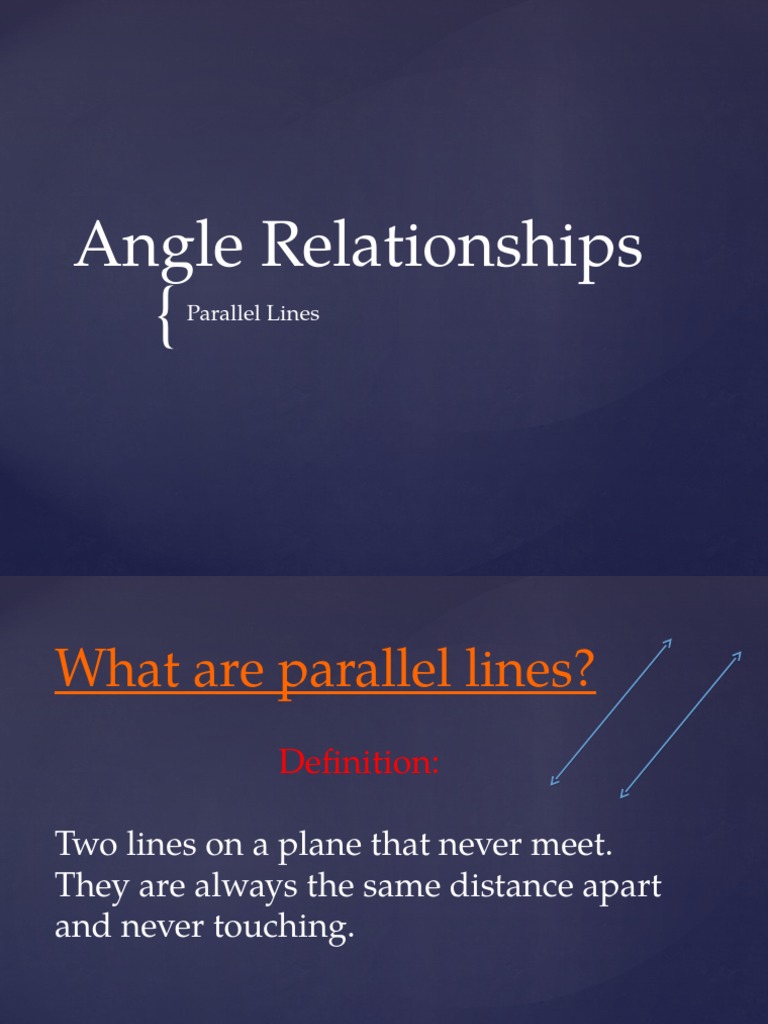 Angle Relationships with Parallel Lines | PDF