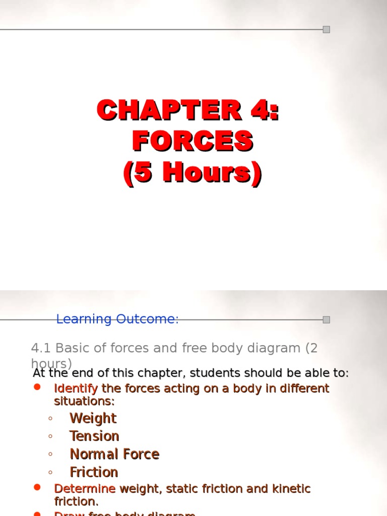 CH04 - Force | PDF | Friction | Force
