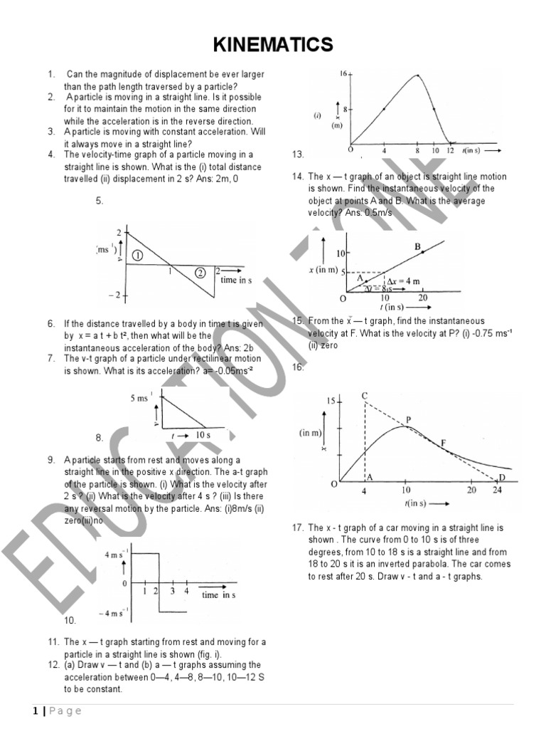 Kinematics: Motion Analysis and Graphs | PDF | Acceleration | Speed