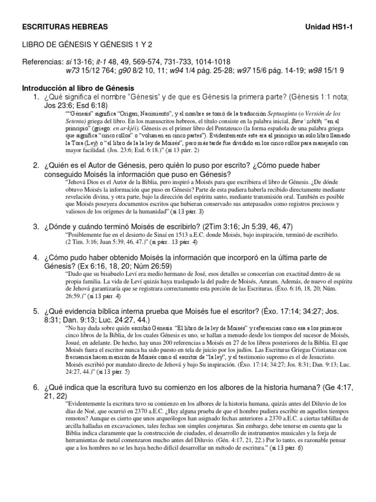 Libro de Génesis y Génesis 1 y 2 | PDF | Libro del Génesis | Jardín del ...
