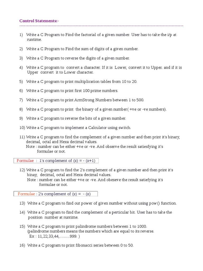 2.control Statements | PDF | Computers