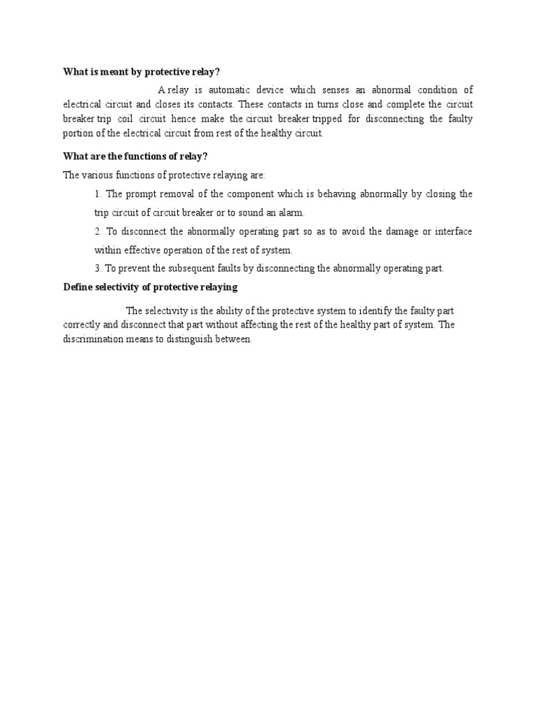 Understanding Protective Relays: Their Functions and Importance of ...