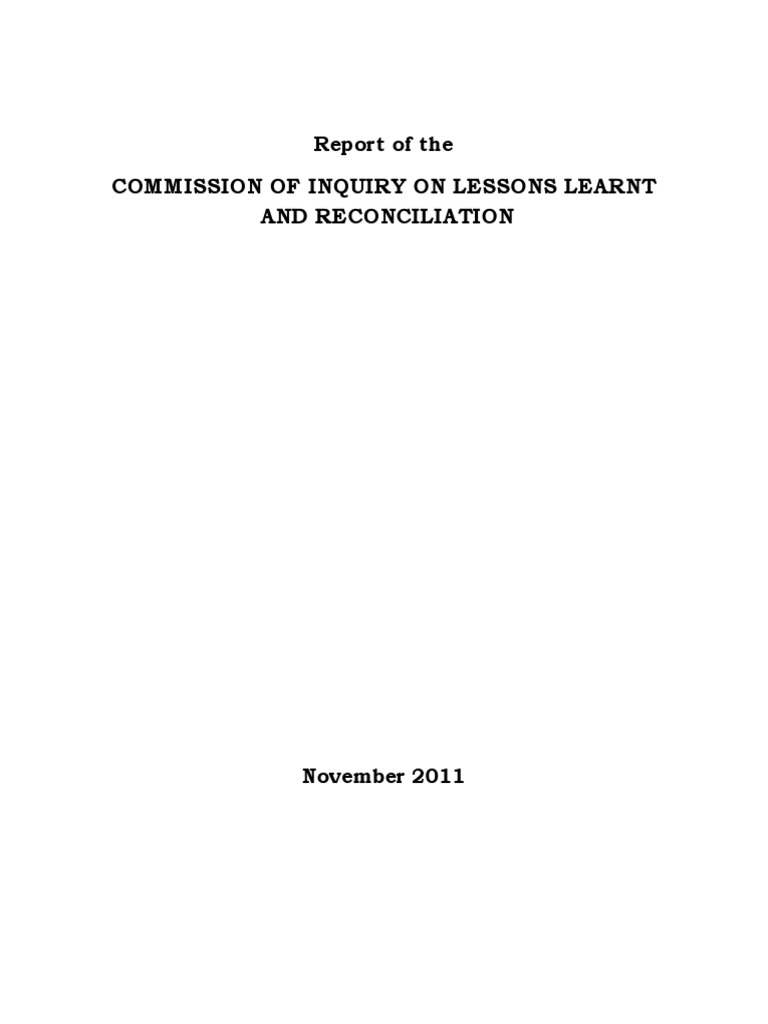 Final LLRC Report | PDF | Public Sphere | Government