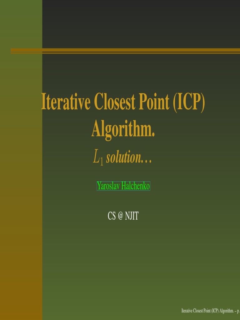 Iterative Closest Point (ICP) Algorithm.: Solution. . | PDF | Vector Space | Matrix (Mathematics)