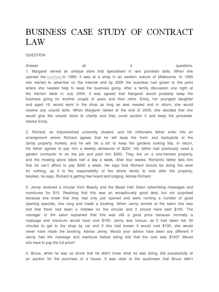 business-case-study-of-contract-law-pdf-auction-breach-of-contract