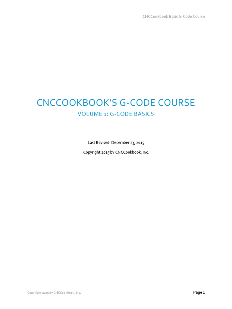 CNC Cookbook G Code Course | PDF | Numerical Control | Cartesian ...