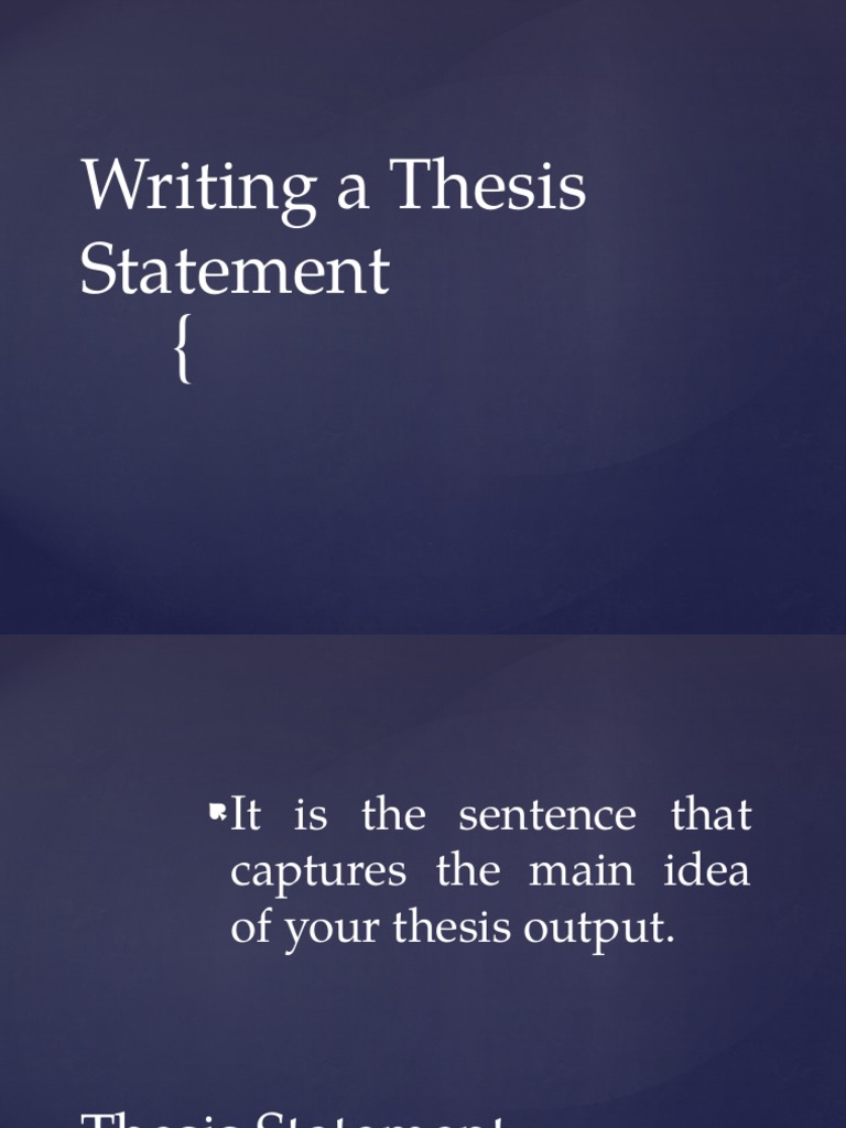 Writing a Thesis Statement for Your Narrative Essay | PDF | Essays ...