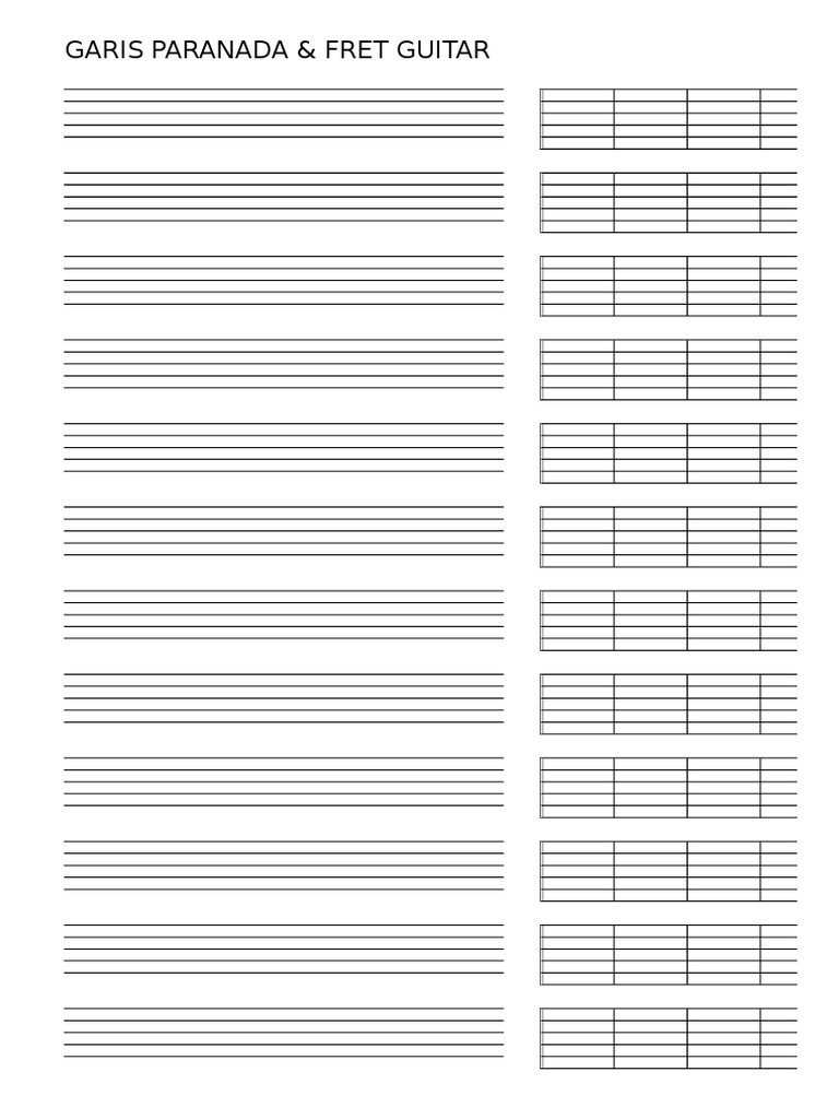 Garis Paranada & Fret Guitar | PDF