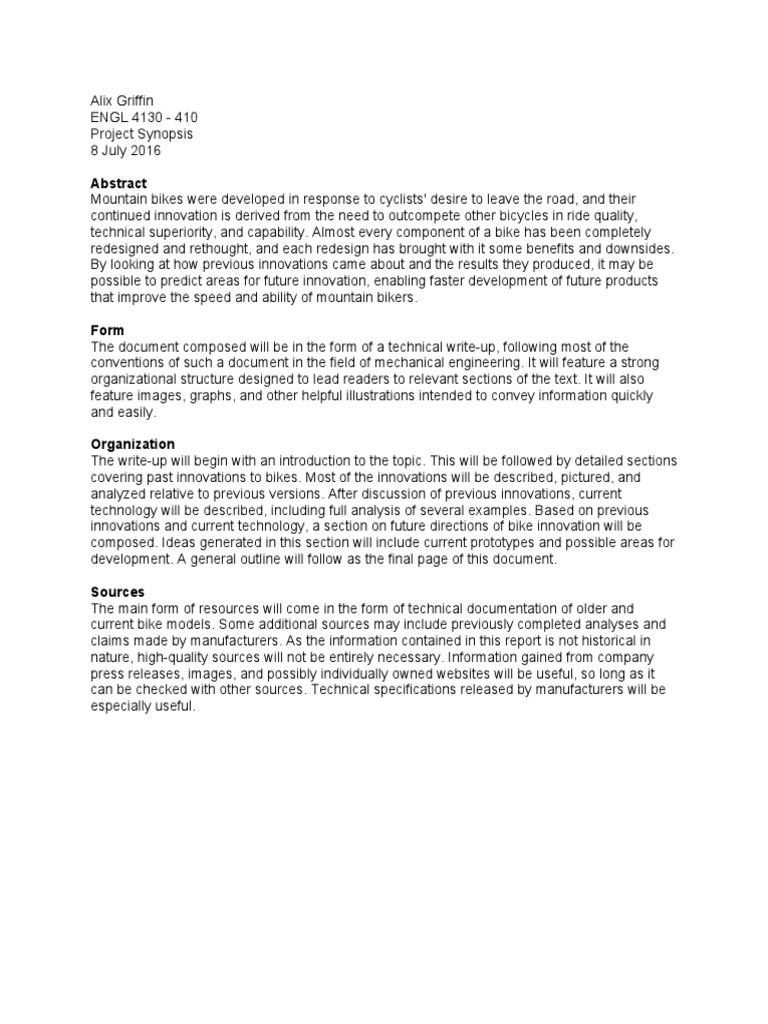 Project Synopsis and Outline | PDF | Innovation | Science And Technology