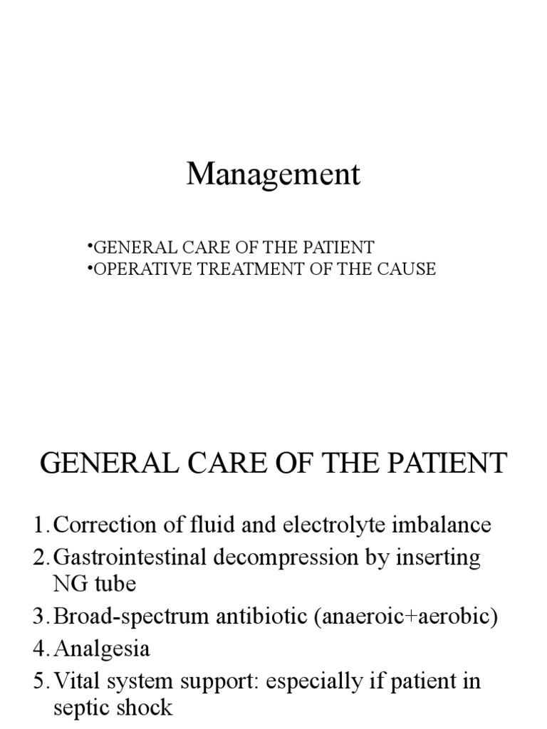 Peritonitis Management | PDF | Wellness