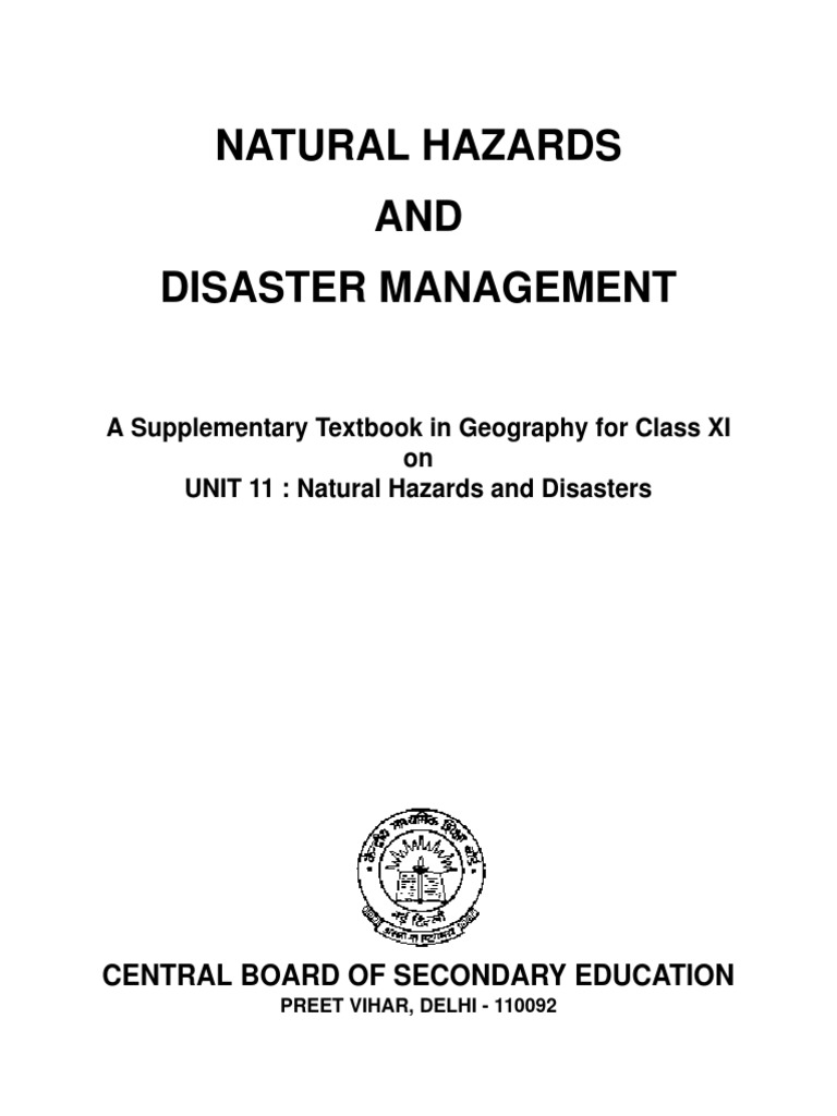 Natural Hazards & Disaster Management PDF | PDF