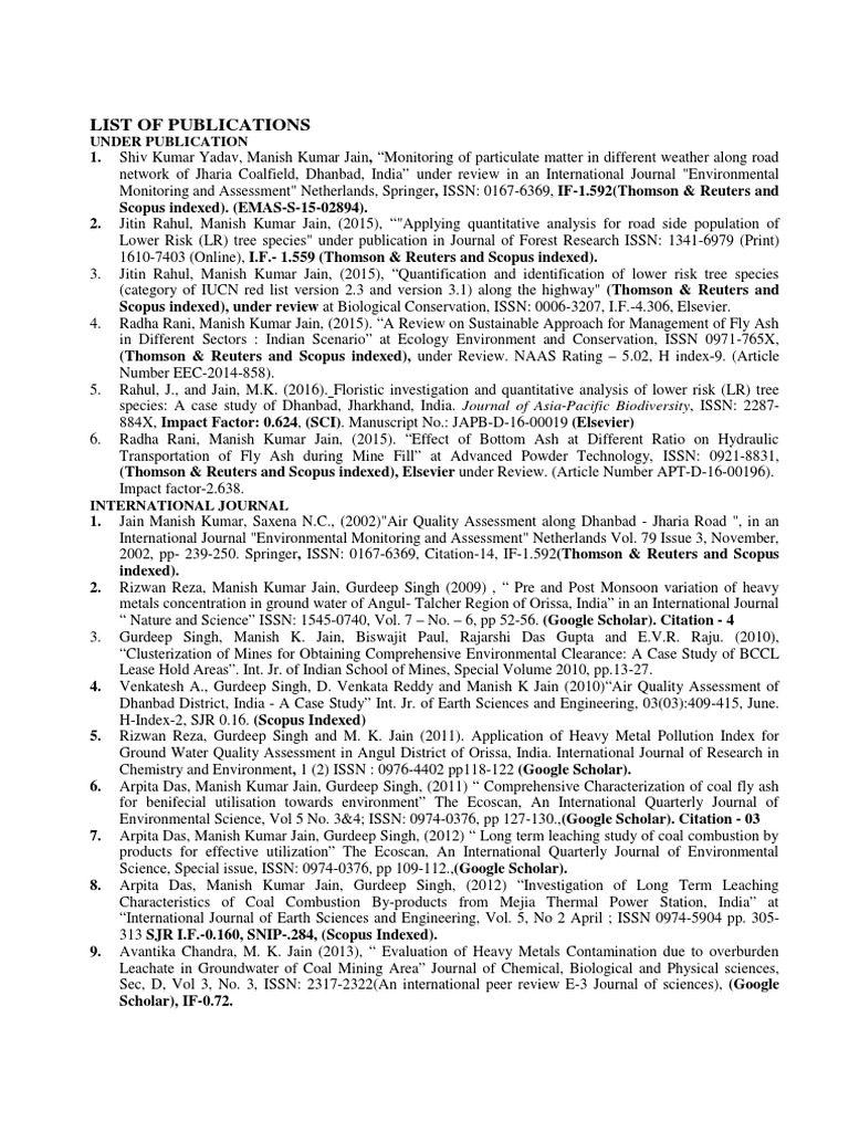 ISM Papers List | PDF | Mining | Coal