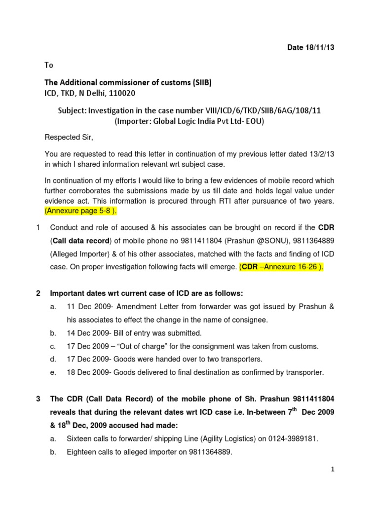 The Additional Commissioner of Customs (SIIB) : TH TH | PDF | Violence ...