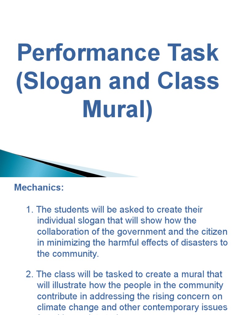 Performance Task Slogan and Class Mural | PDF | Science & Mathematics
