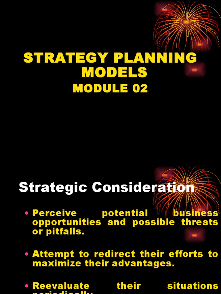 Strategy Planning Models | Download Free PDF | Strategic Management ...