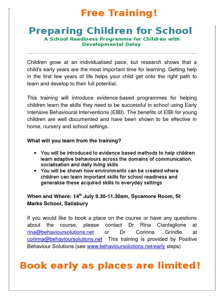 School Readiness Flyer 130616 (3471597) | PDF