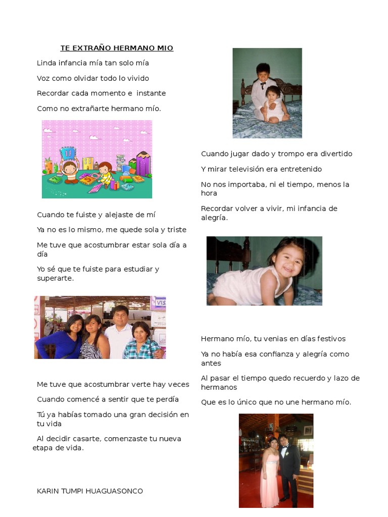 Te Extraño Hermano Mio | PDF | Arte